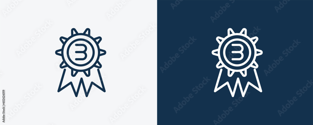third icon. Outline third icon from sport and games collection. Linear ...