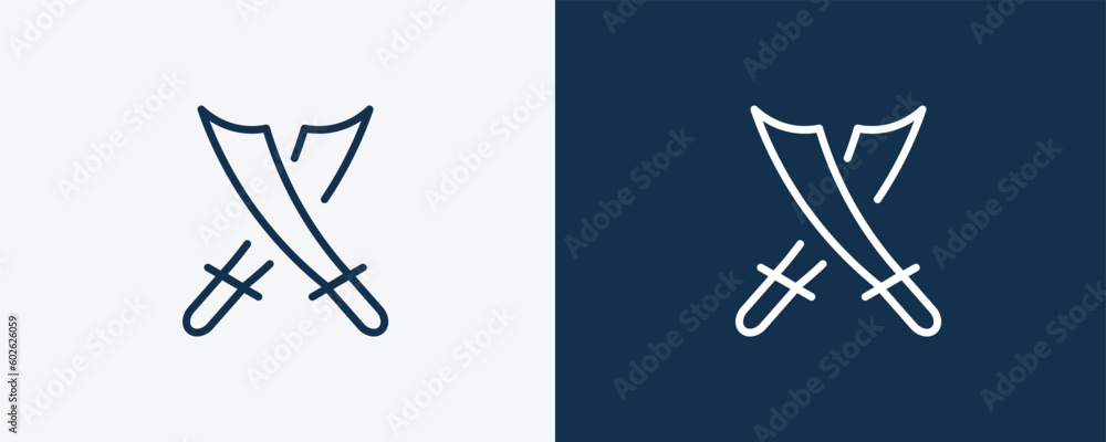 saber icon. Outline saber icon from sport and games collection. Linear ...