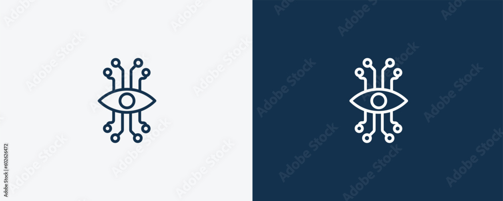 bionic eye icon. Outline bionic eye icon from ai and future technology ...