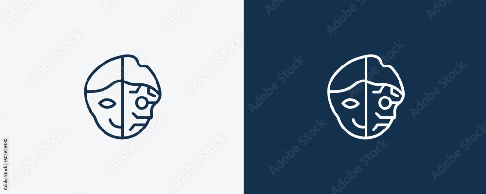 cyborg icon. Outline cyborg icon from ai and future technology ...