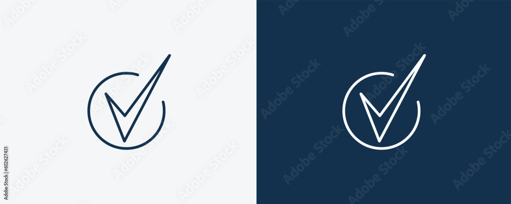 check mark icon. Outline and filled check mark icon from education and science collection ...