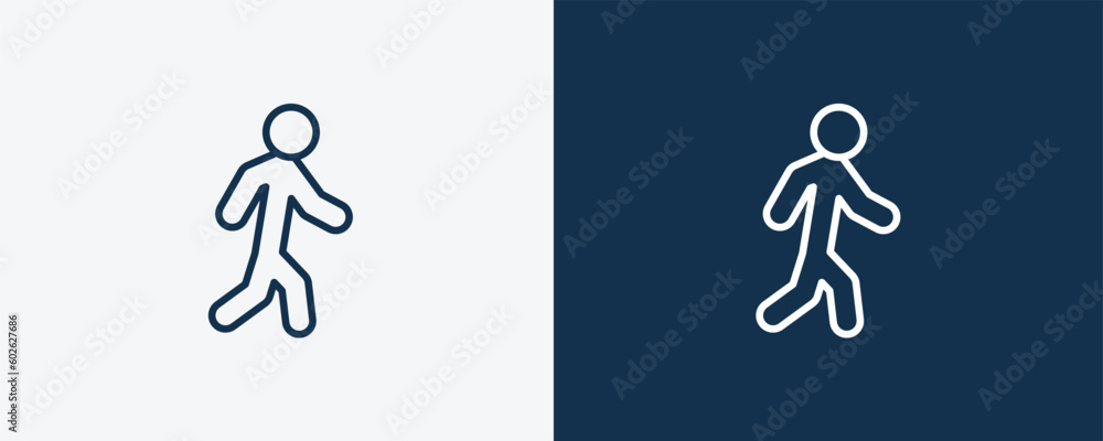 walk icon. Outline walk icon from humans and behavior collection ...