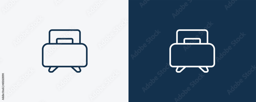 single bed icon. Outline single bed icon from hotel and restaurant ...