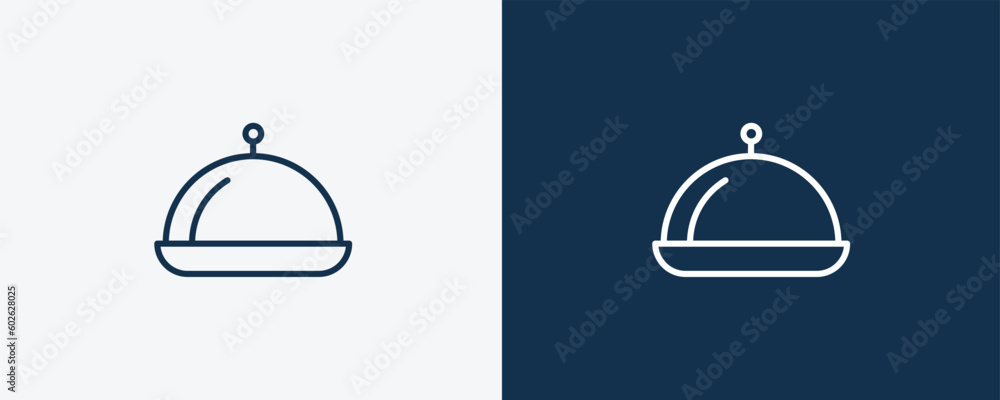 restaurant tray icon. Outline restaurant tray icon from hotel and ...