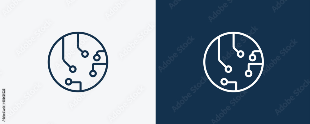 circuits icon. Outline circuits icon from hardware and equipment ...