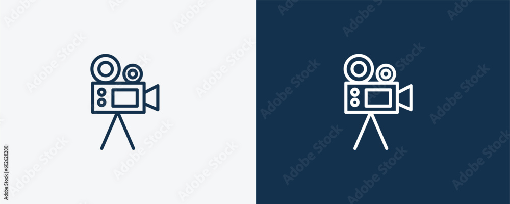movie camera icon. Outline movie camera icon from cinema and theater ...