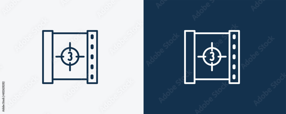 film counter icon. Outline film counter icon from cinema and theater ...