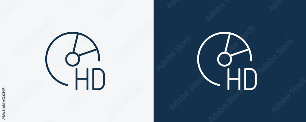 hd dvd icon. Outline hd dvd icon from cinema and theater collection ...