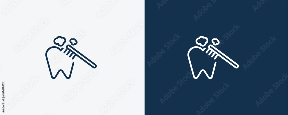 brushing teeth icon. Outline brushing teeth icon from behavior and ...