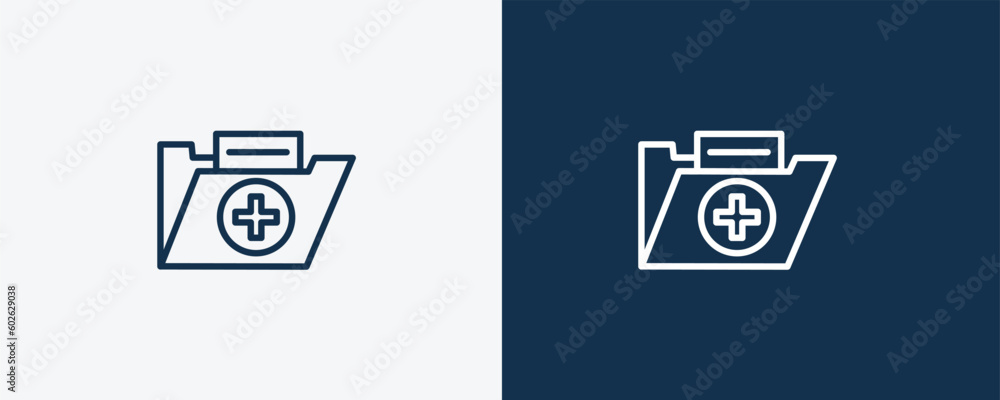 medical file icon. Outline medical file icon from health and medical ...