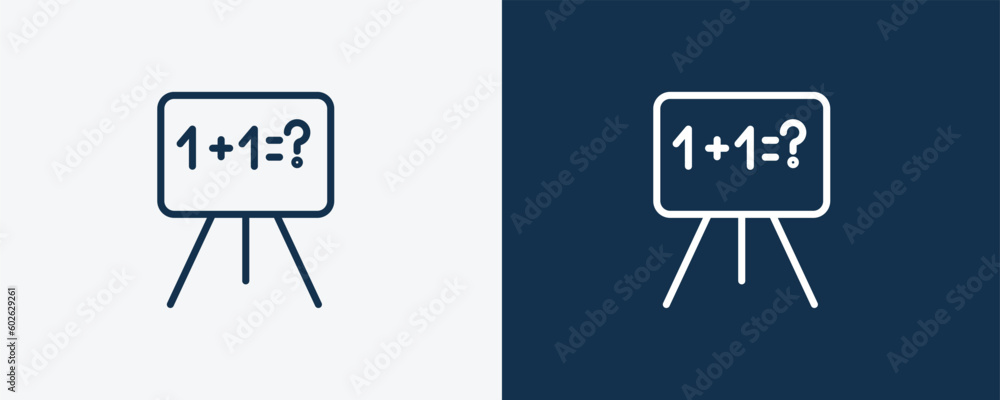 math class icon. Outline math class, education icon from education ...