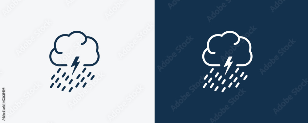 raining icon. Outline raining, water icon from ecology collection ...