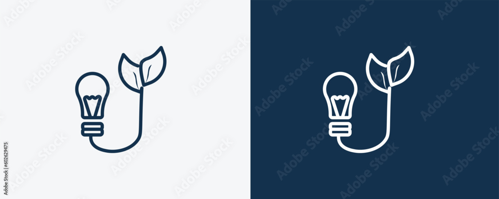 bio energy symbol icon. Outline bio energy symbol, plant icon from ...