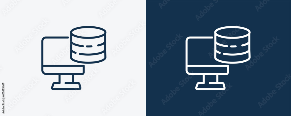 pc storage icons. Outline pc storage, technology icon from computer and ...