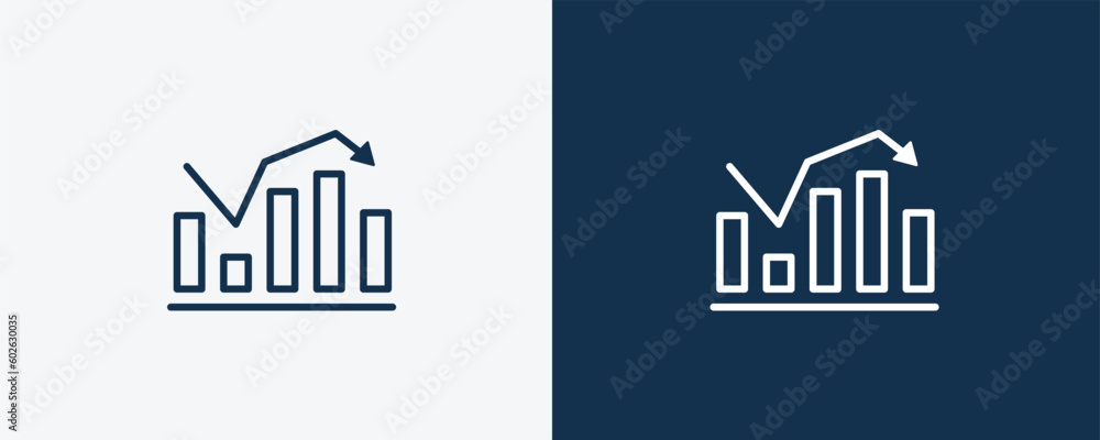 statistical chart icon.Outline statistical chart icon from business ...