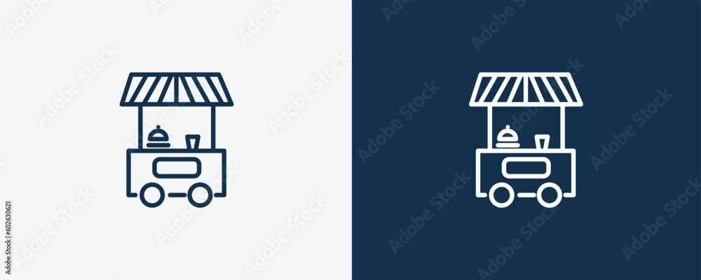 food stand icon. Outline food stand icon from travel and trip ...