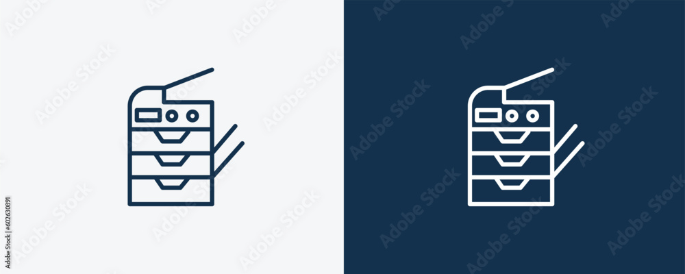 photocopier icon. Outline photocopier icon from technology collection ...