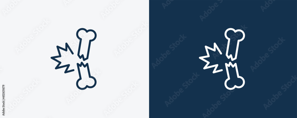 fracture icon. Outline fracture icon from Insurance and Coverage ...