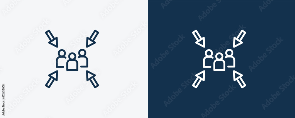 meeting point icon. Outline meeting point icon from Human Resources ...