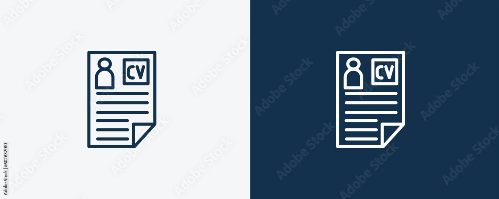 curriculum vitae icon. Outline curriculum vitae icon from Human ...