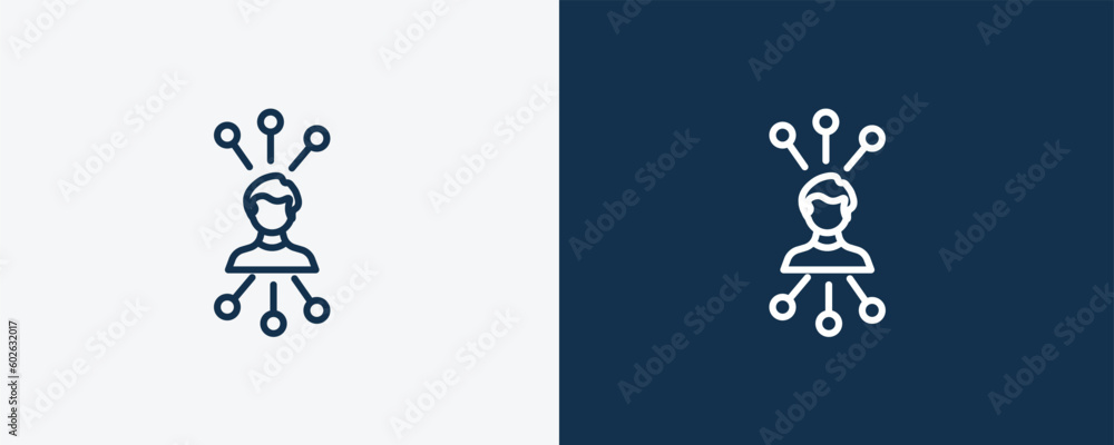 multitask icon. Outline multitask icon from Human Resources collection. Linear vector isolated ...