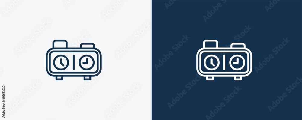 chess clock icon. Outline chess clock icon from Human Resources collection. Linear vector ...