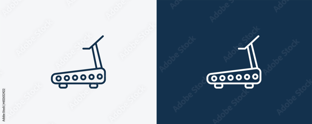 running treadmill icon. Outline running treadmill icon from Fitness and ...