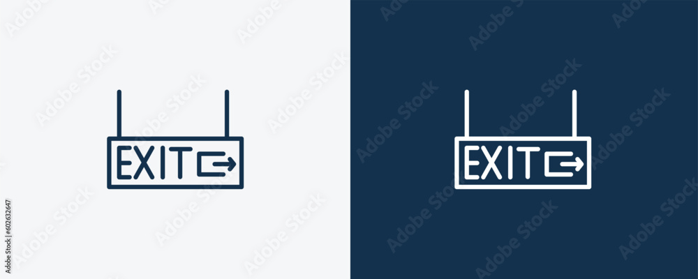 exit icon. Outline exit icon from museum and exhibition collection ...