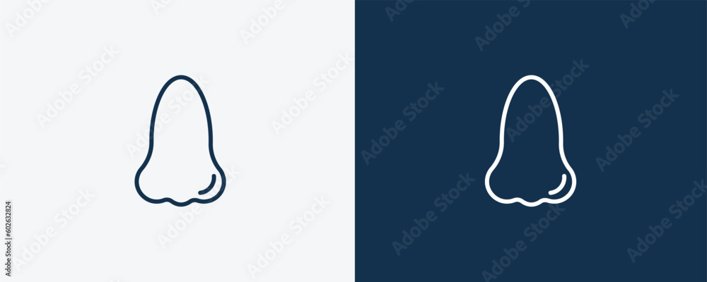 nose icon. Outline nose icon from medical collection. Linear vector ...