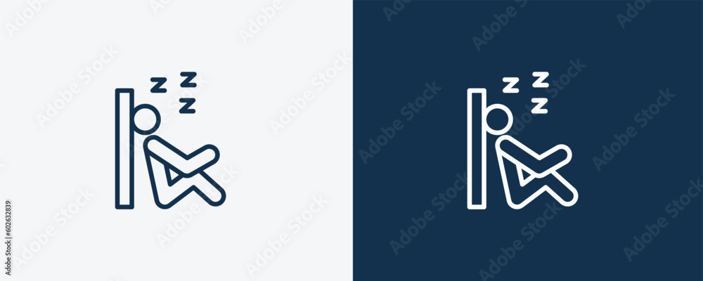 sleepy human icon. Outline sleepy human icon from feeling and reaction ...