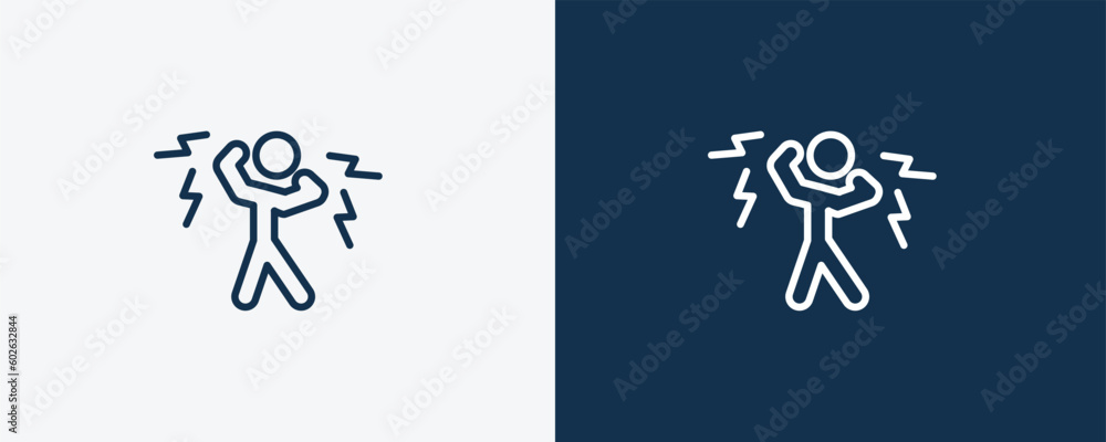 shocked human icon. Outline shocked human icon from feeling and ...