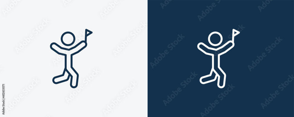 accomplished human icon. Outline accomplished human icon from feeling ...