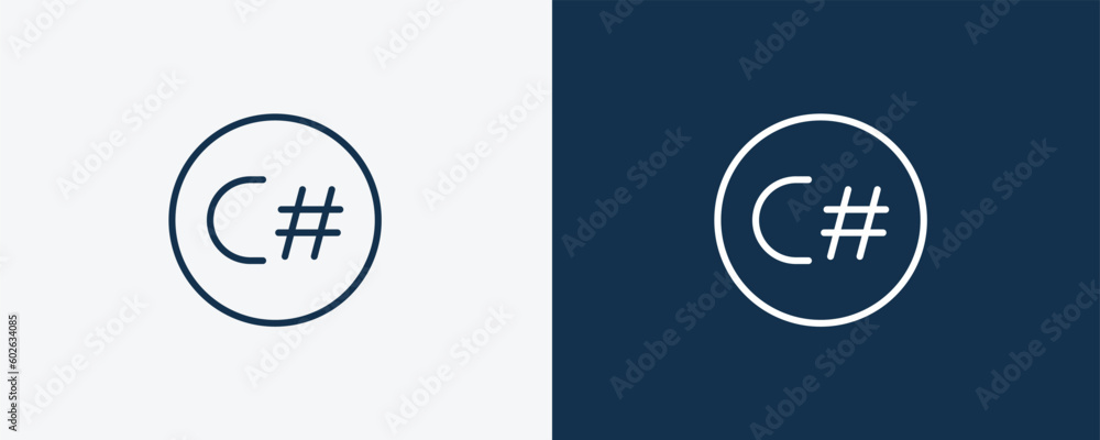 Vecteur Stock c sharp icon. Outline c sharp icon from information ...