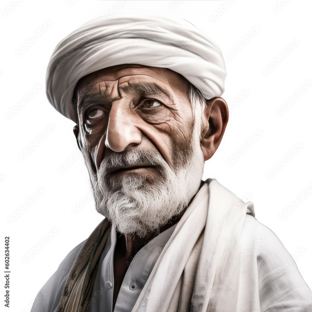 Adult Emirati man in UAE traditional outfit showing a variety of hand ...