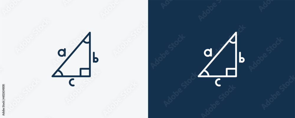 trigonometry icon. Outline trigonometry icon from distance learning ...