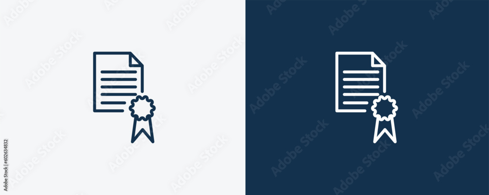 qualification icon. Outline qualification icon from distance learning ...