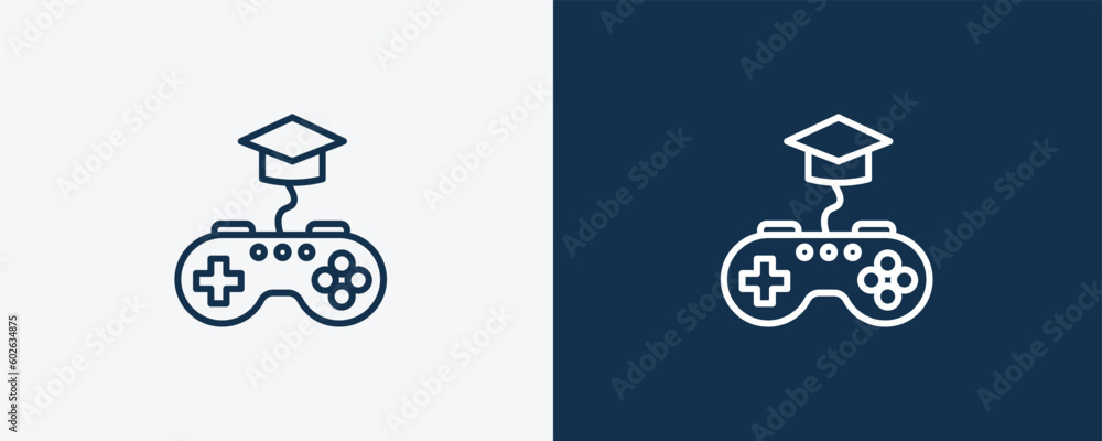 game-based learning icon. Outline game-based learning icon from ...