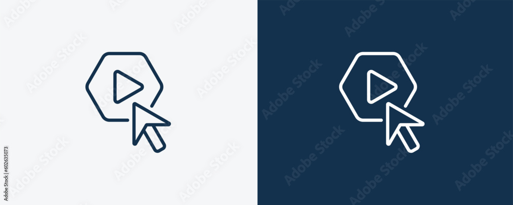 press play button icon. Outline press play button icon from user interface collection. Linear ...