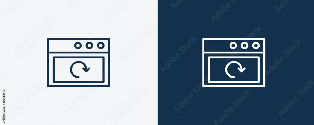 reload webpage icon. Outline reload webpage icon from user interface collection. Linear vector ...