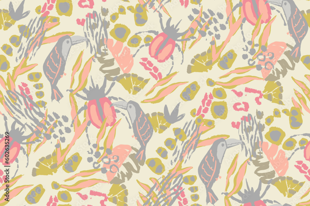 Saturated wild bright tropical positive cheerful multicolored abstract ...