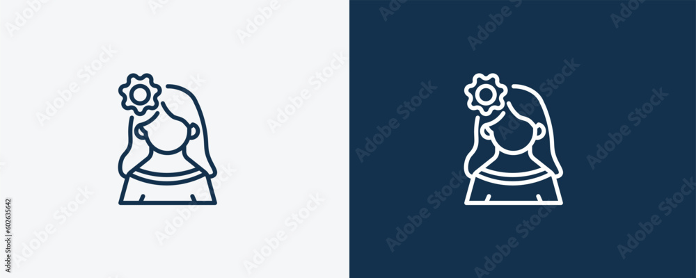 mexican woman icon. Outline mexican woman icon from people and relation ...