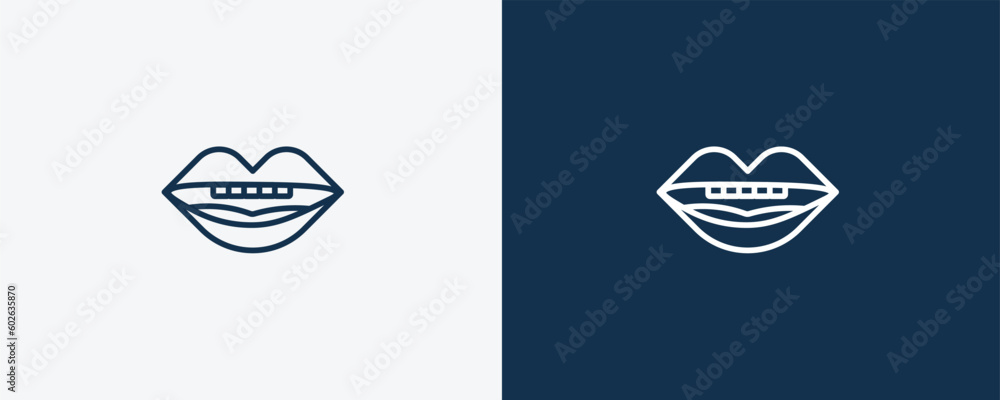 oral icon. Outline oral icon from dental health collection. Editable ...