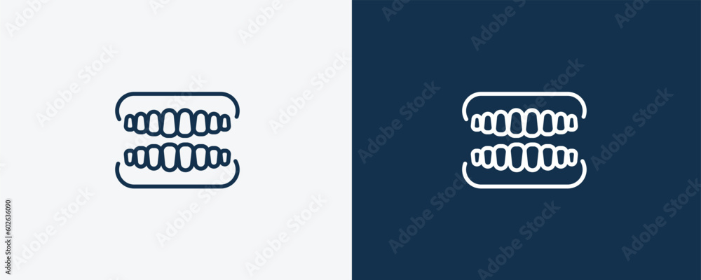 dentures icon. Outline dentures icon from dental health collection ...