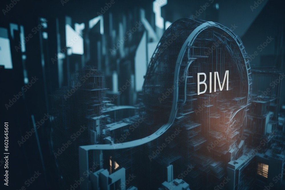 BIM (Building Information Modeling) concept. 3D digital model-based ...