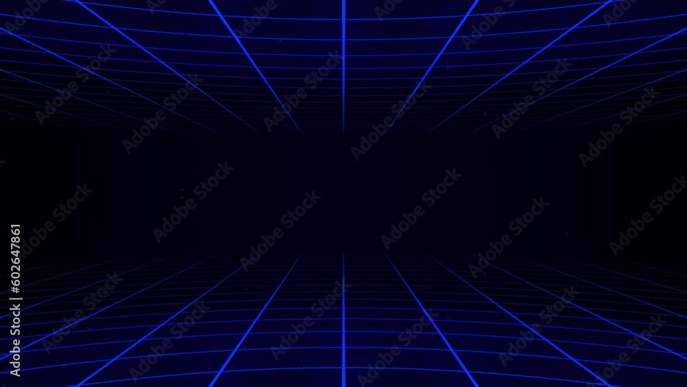 Abstract Retro Synthwave Grid Loop Animation Background 3d Render Looping Grid Motion Design 8266