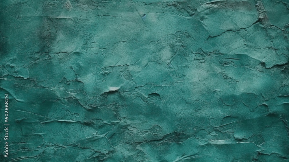 Dark green blue uneven texture. Painted old wall with plaster. Teal ...