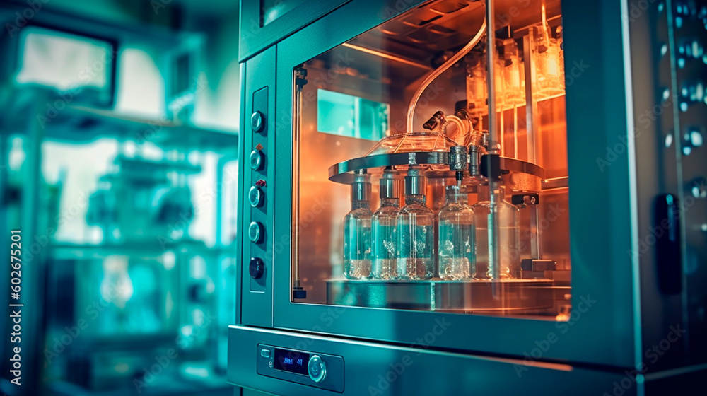 Clean and Controlled: Laminar Flow Cabinet in a Laboratory. Generative AI. Stock Illustration ...