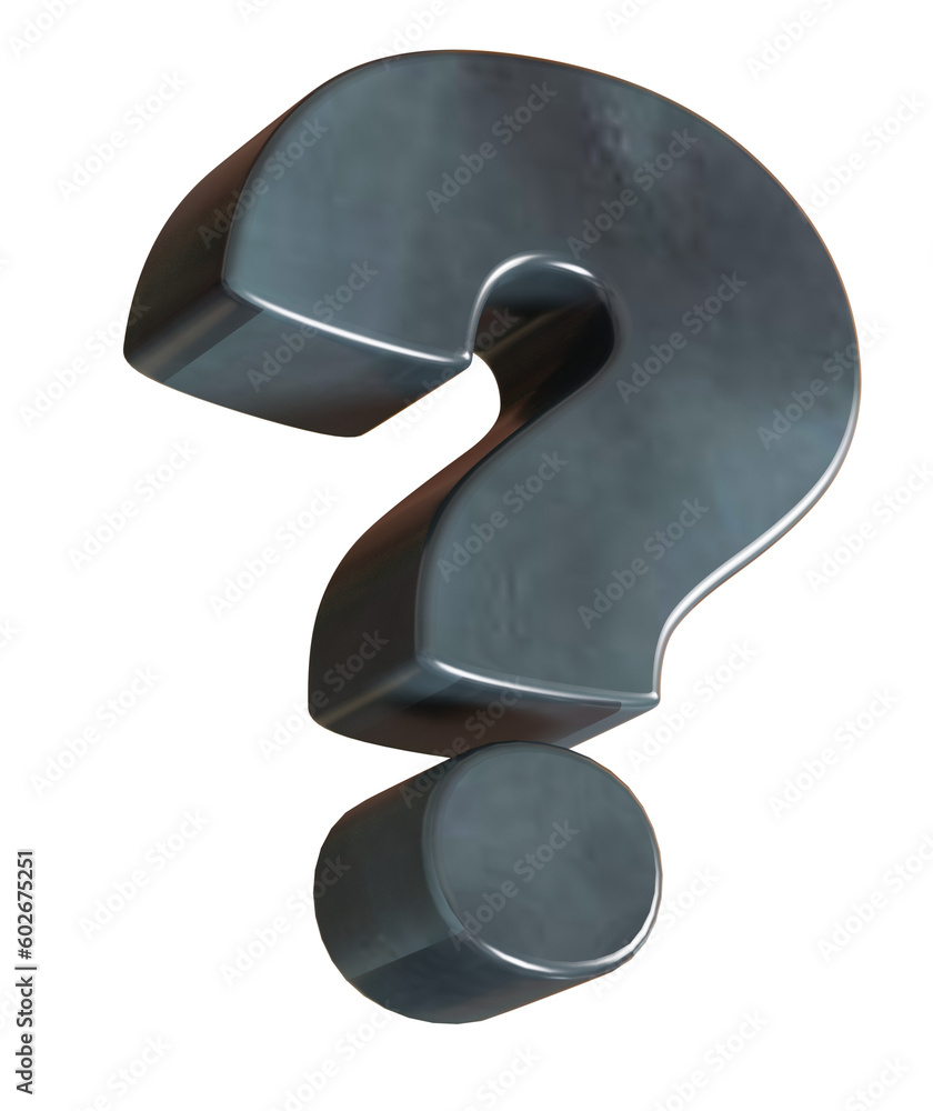 Question mark, black smoked, 3d question mark in different positions ...