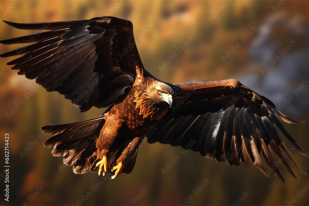 Golden Eagle Soaring: A breathtaking photograph of a golden eagle ...
