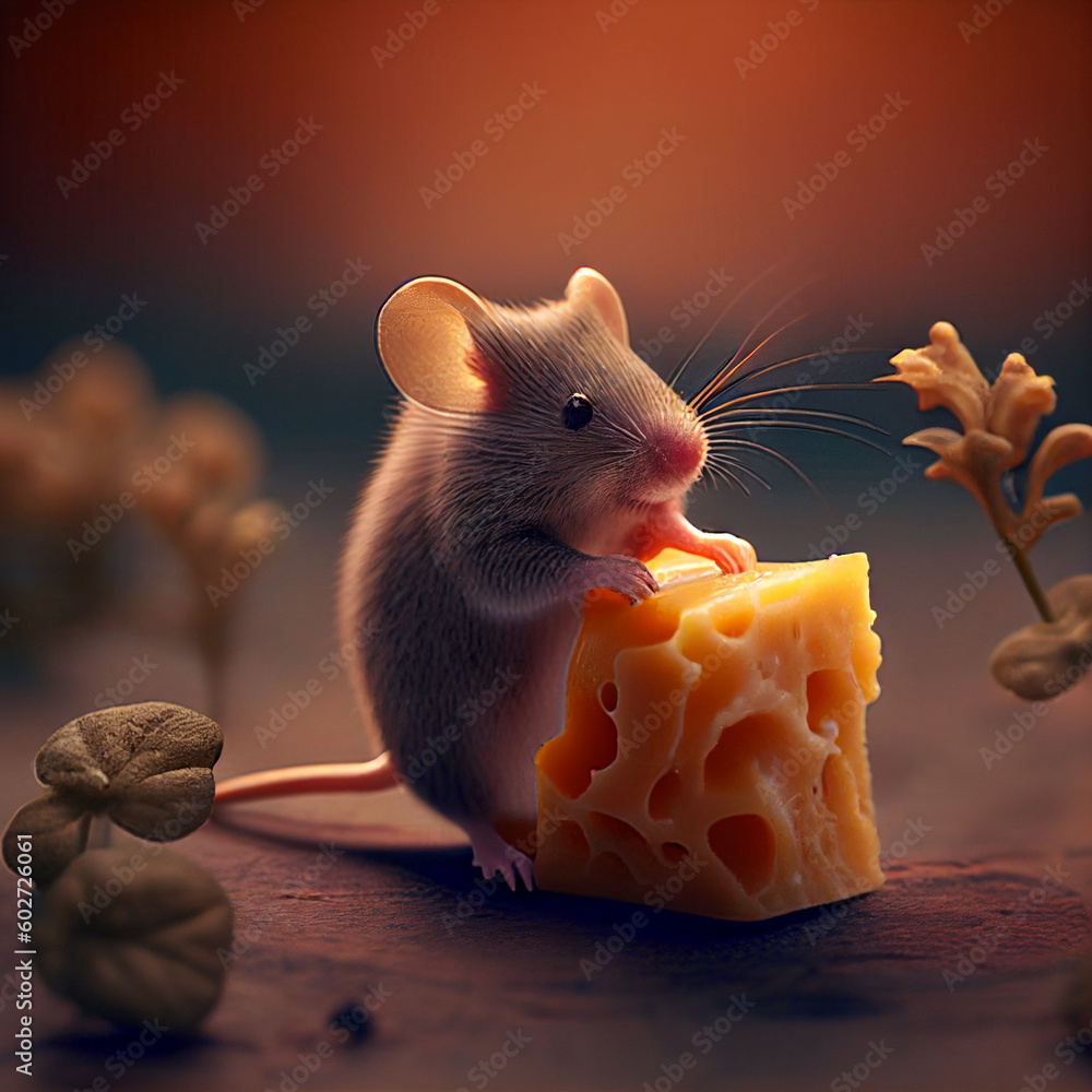 Rats mouse and cheese animals pest ai generated ia generative Stock ...